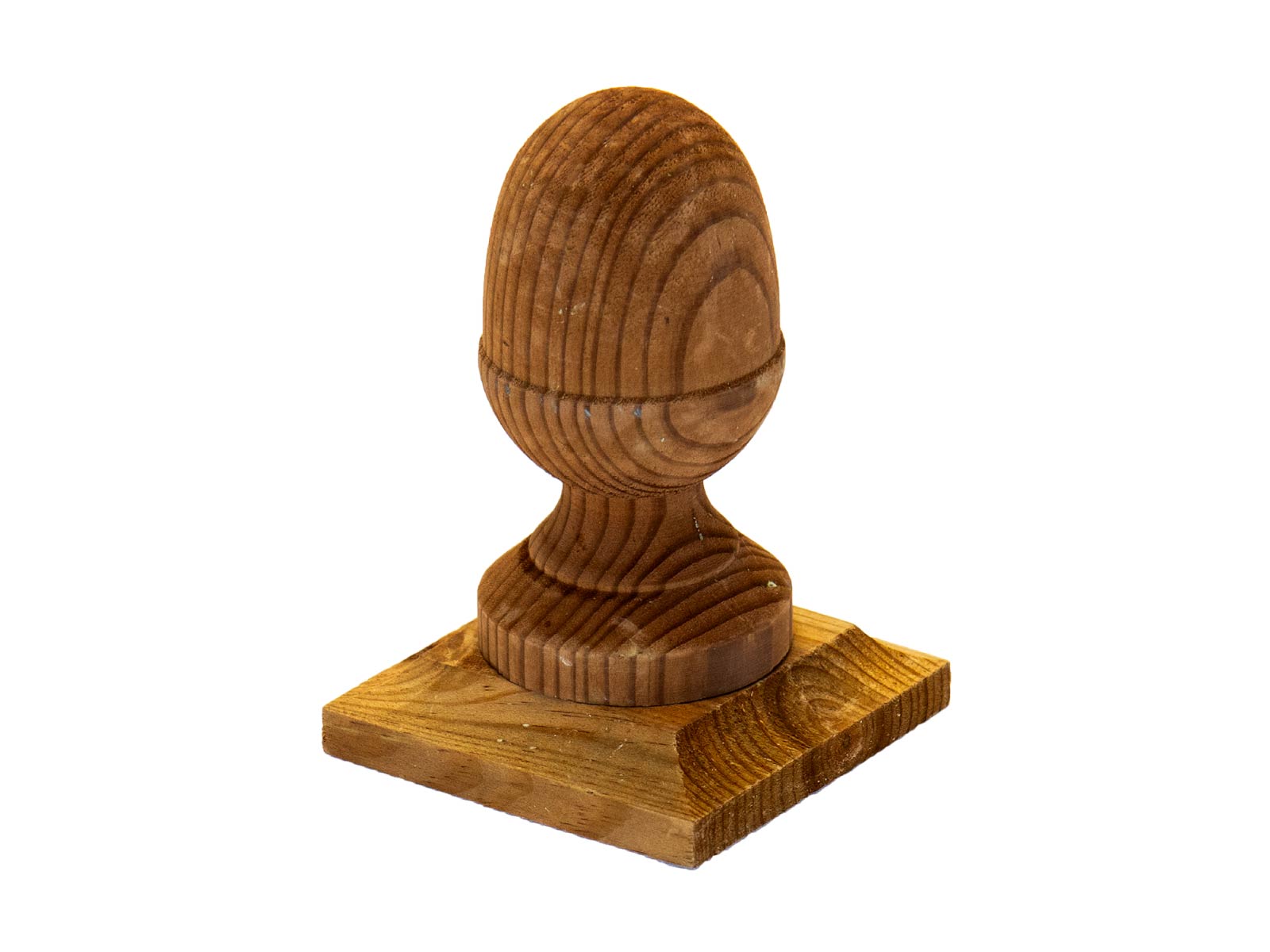 100 x 100mm Brown Post Cap & Acorn Finial - Postsaver Shop